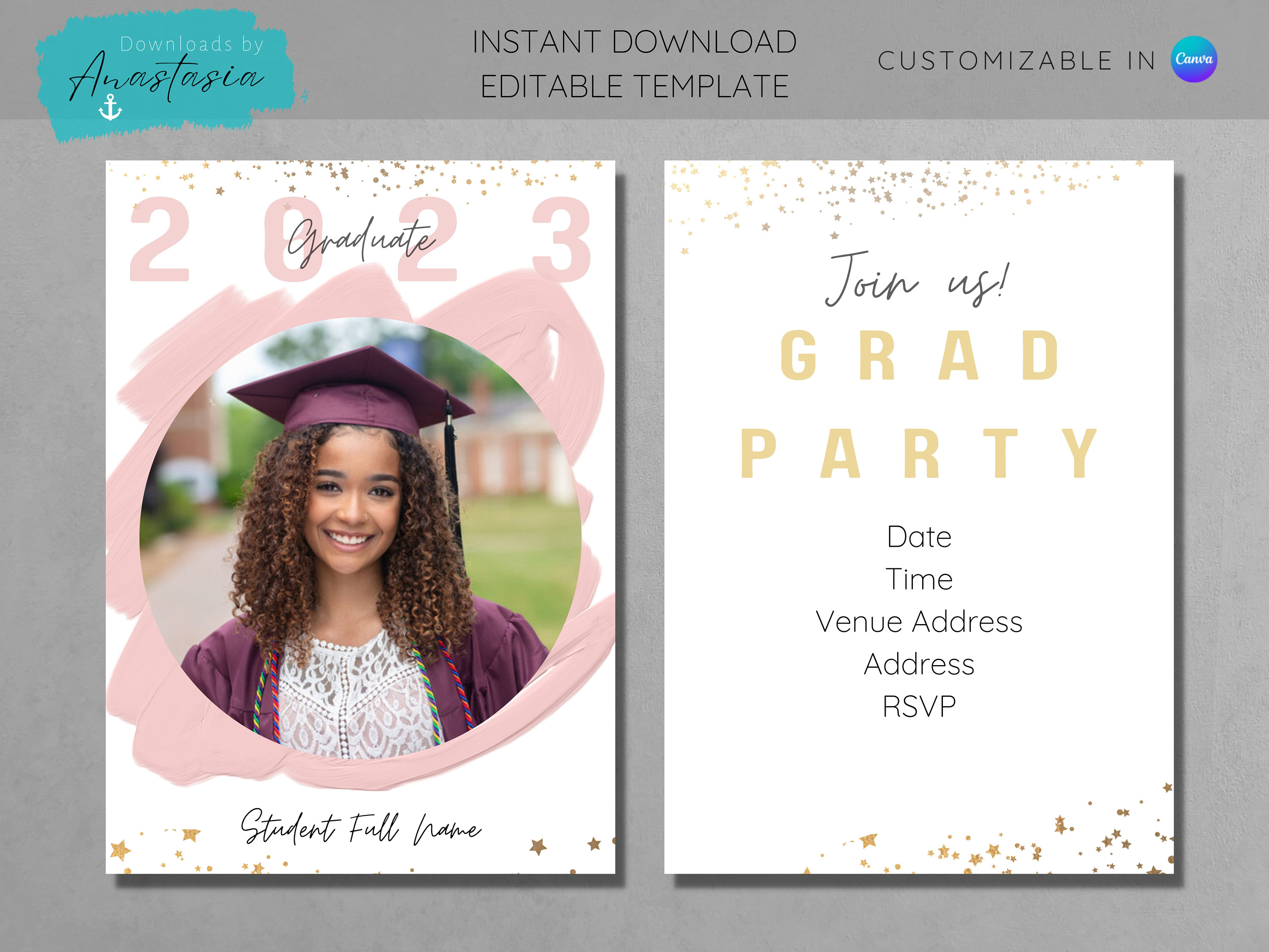 Graduation Announcement Template, Class of 2023, Graduation Party ...