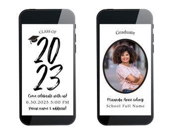 Electronic Invitation, Digital Grad Invite, Birthday Ecard, Mobile ...