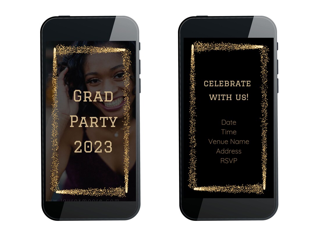 Electronic Invitation, Digital Grad Invite, Birthday Ecard, Mobile ...