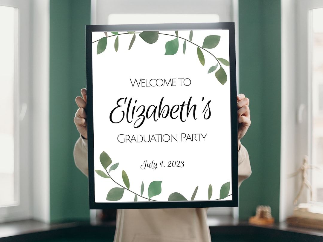 Graduation Party Welcome Sign, Graduation Welcome Poster With Photo ...