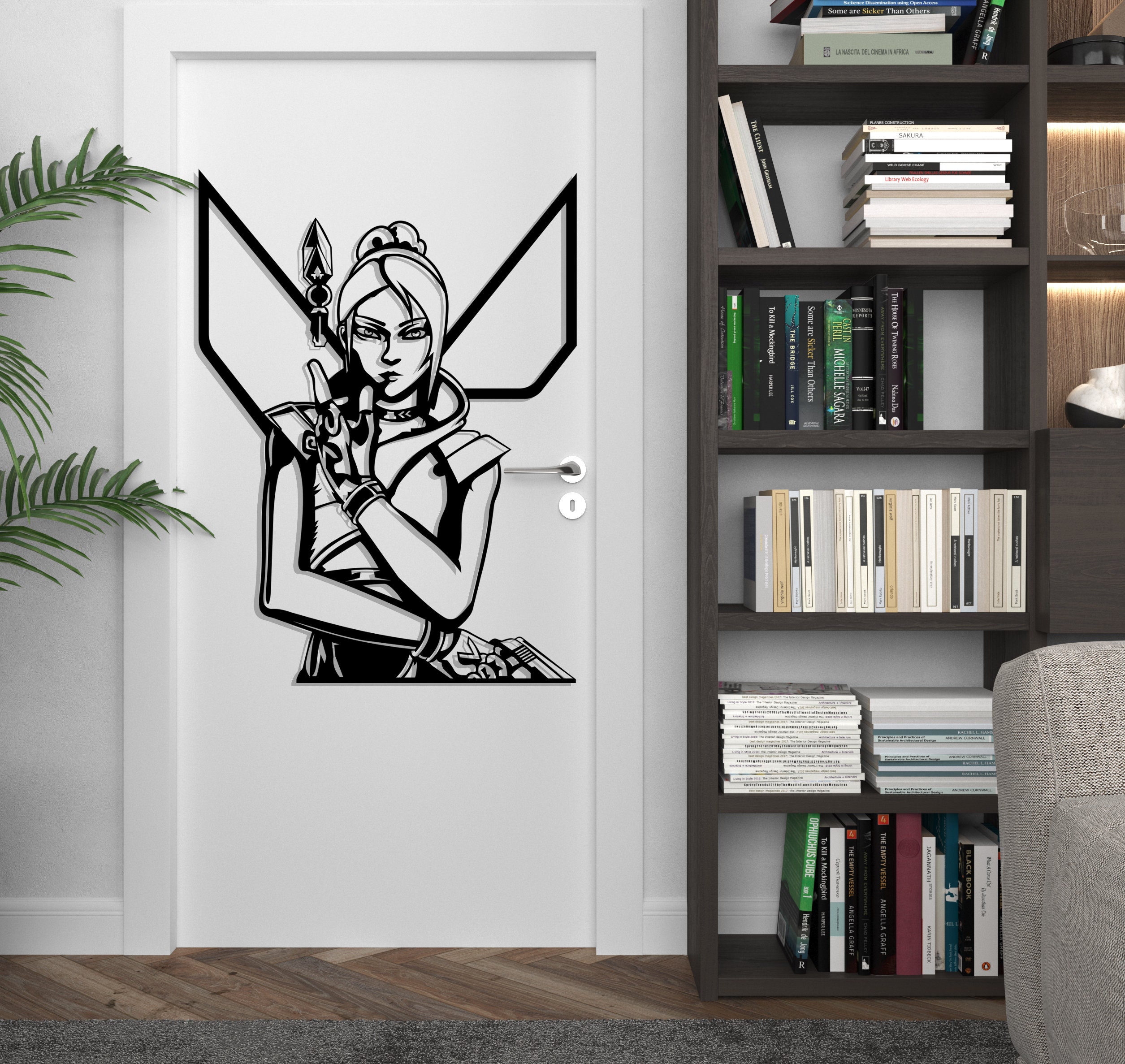 Jett Metal Wall Art, Valorant Wall Decor, Jet Portrait Art, Gifts for ...