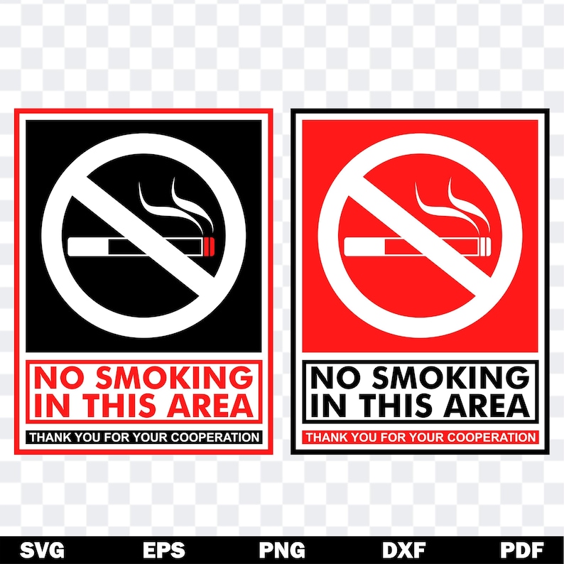 No Smoking Sign Svg Bundle, Warning No Smoking Svg, Danger No Smoking ...
