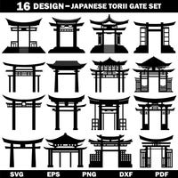 Torii Gate SVG Cut Out / Japanese Cricut Design / Japanese Vector ...