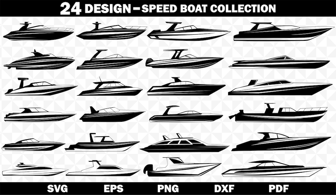 Speed Boat SVG, Glossy Boat SVG, Speed Boat Clipart, Speed Boat ...
