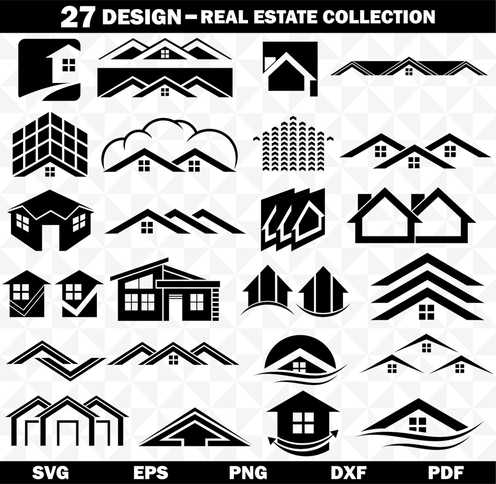 Real Estate SVG Bundle, Real Estate Clipart, Property Silhouette ...