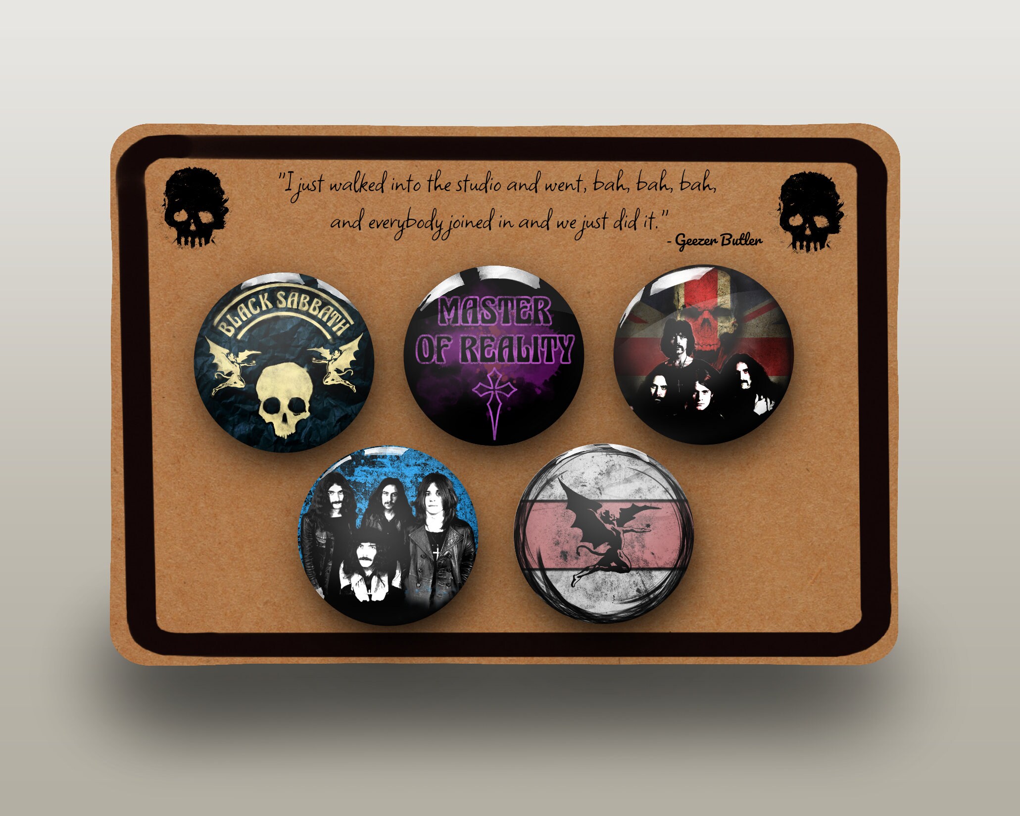 Black Sabbath Badge Button Pin Set of 5 X 32mm Band Badges - Etsy