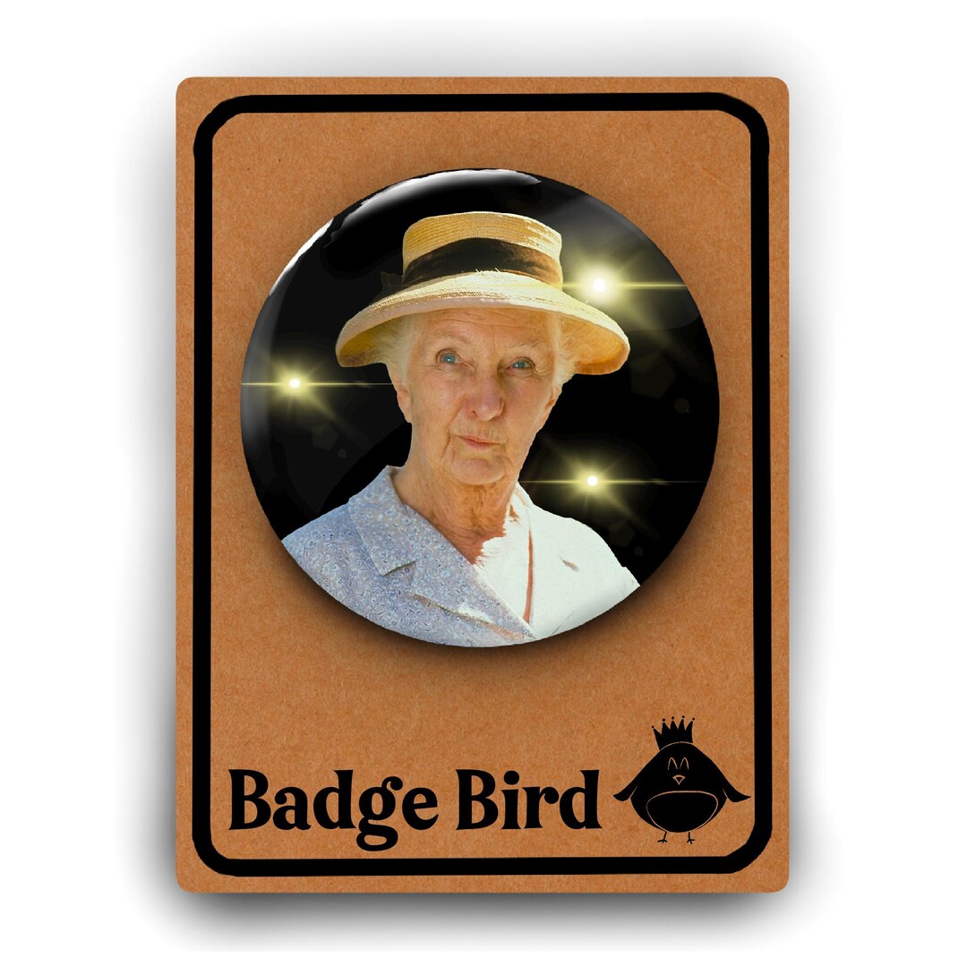 Miss Marple Badge Pin Button: Agatha Christie Fan Gift - Etsy
