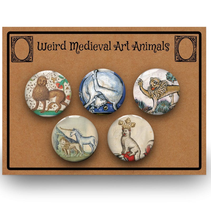 Medieval Cats Badges - Etsy UK