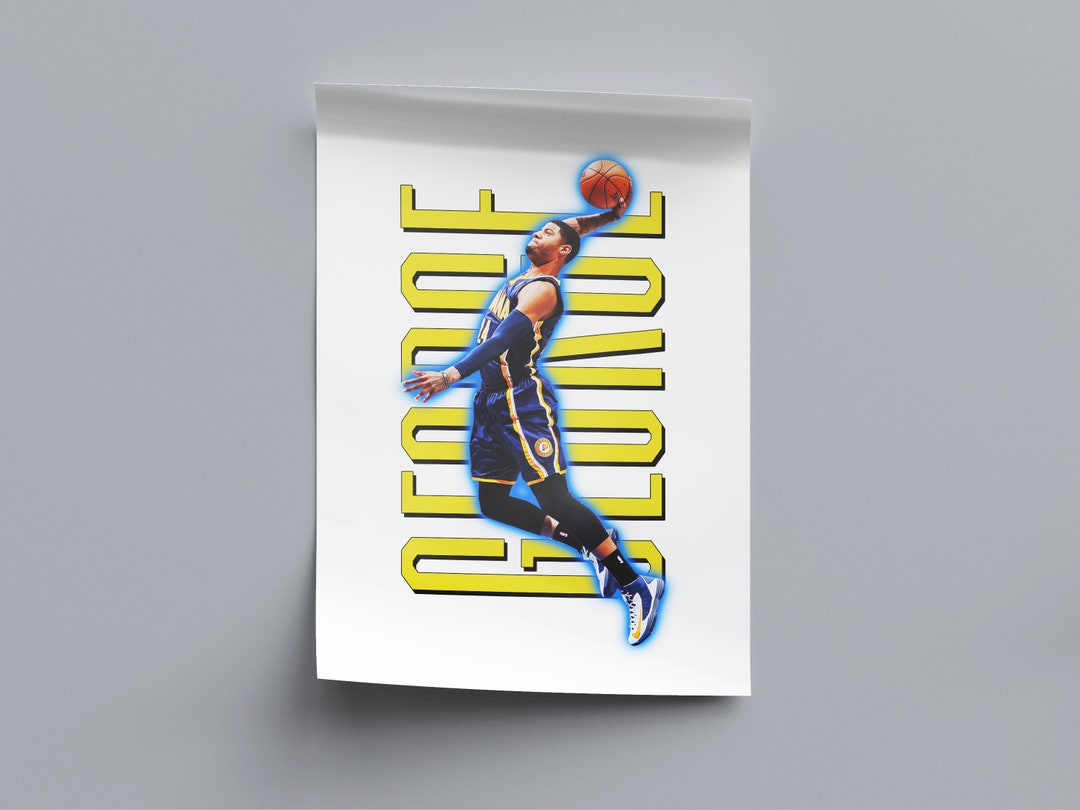 Paul George Poster, Art for Athletes, Indiana Pacers Fans Wall Art ...