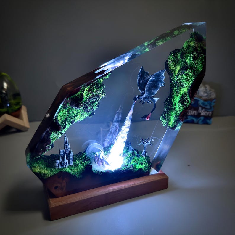 Cute Dragon Lamp , Dragon Epoxy Lamp Table Lamp HTTYD Night Lamp, Kids ...
