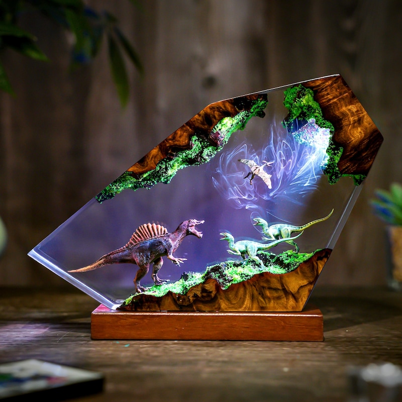 Dinosaur Glass Light - Etsy