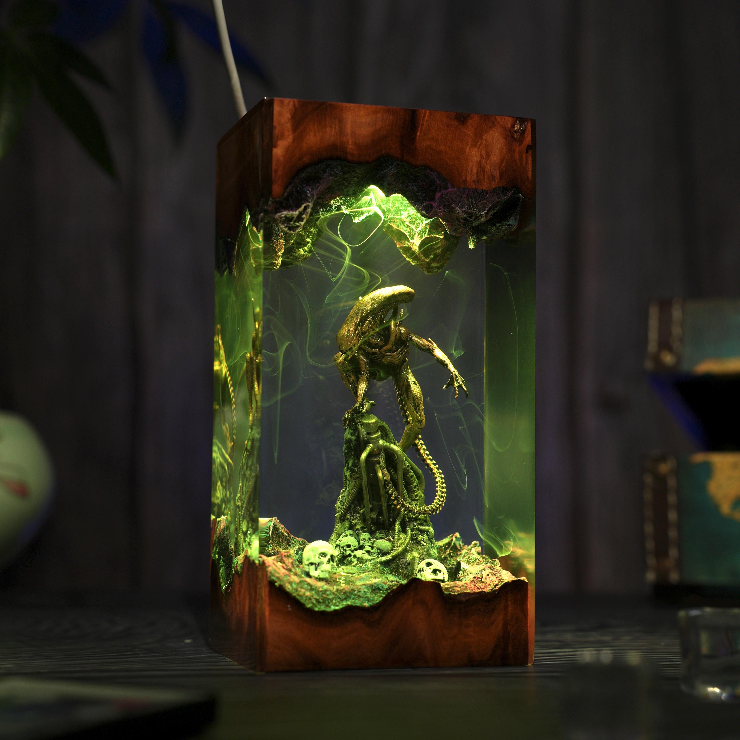 Alien Egg Lamp, Alien Resin Lamp, Custom Sci-fi Lamp, Epoxy Night Light ...