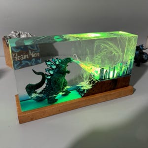 Monster Resin Lamp,diorama Resin Epoxy,custom Night Light,handmade ...