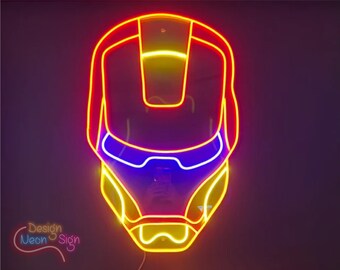 Iron Man Face Neon - Etsy