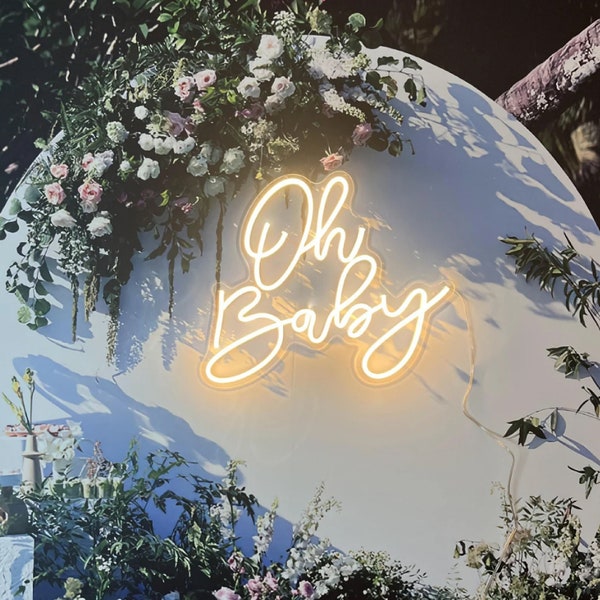 Oh Baby Light up Sign - Etsy