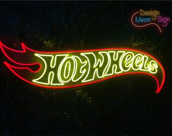 Neon Sign Hot Wheels - Etsy