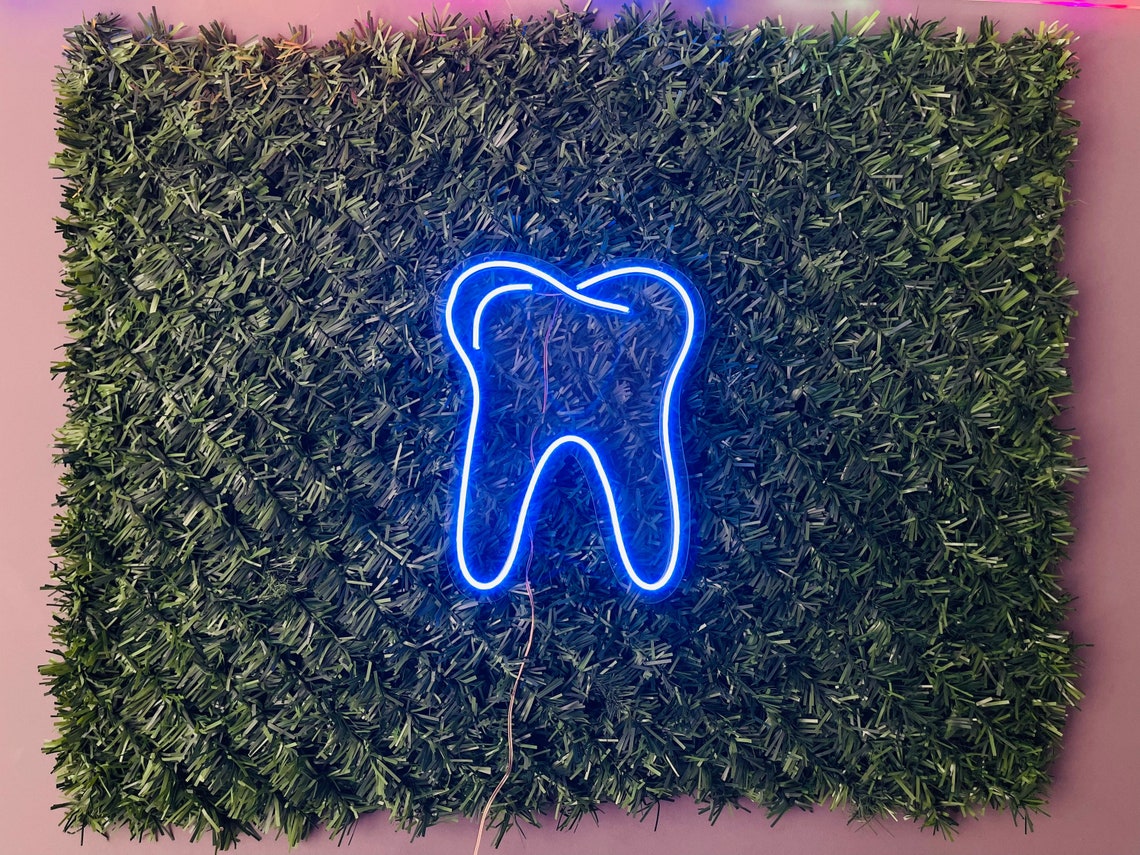 Tooth Neon Sign / Tooth Wall Art / Dental Office Wall Decor / - Etsy