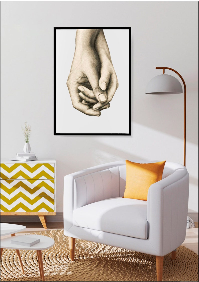 Holding Hands Wall Art Holding Hands Line Art Holding Hands - Etsy