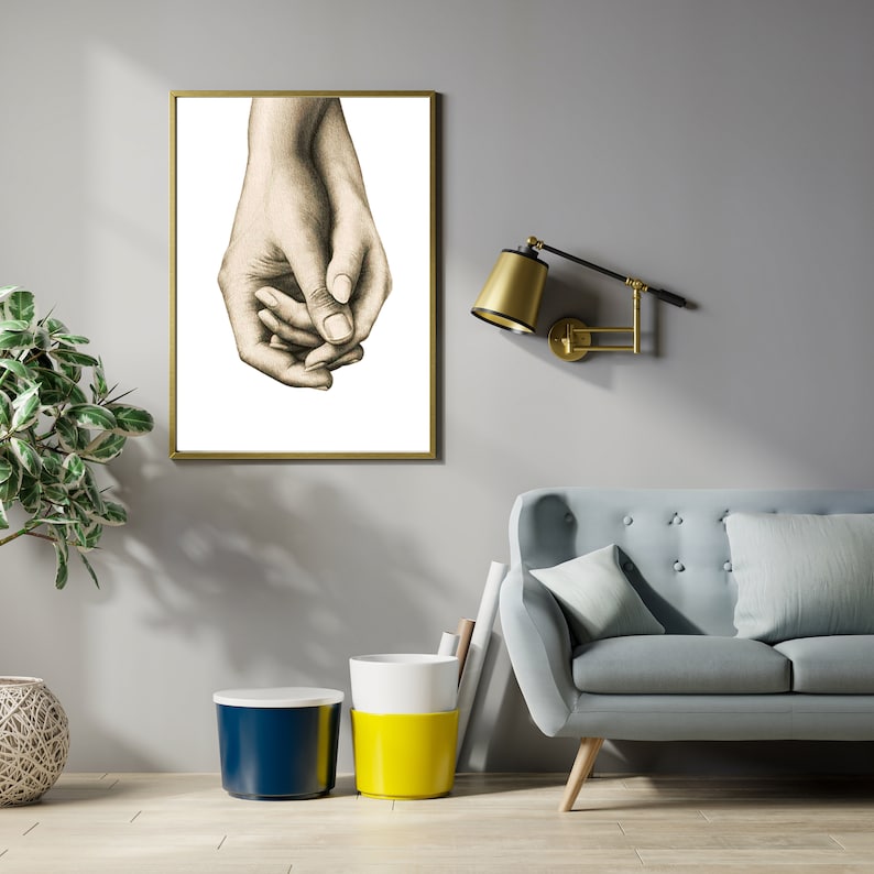 Holding Hands Wall Art Holding Hands Line Art Holding Hands - Etsy