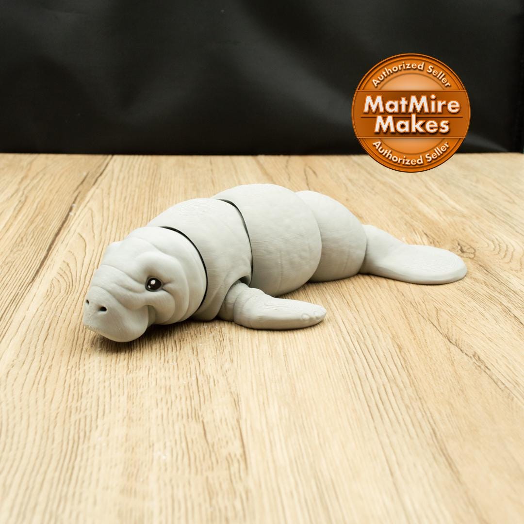 Large Grey Manatee 3D Printed Articulated Flexi Model - Etsy