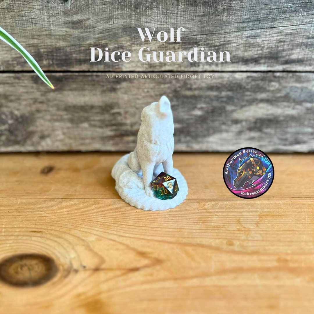 Wolf Dice Guardian 3D Printed Dice Stand - Etsy UK