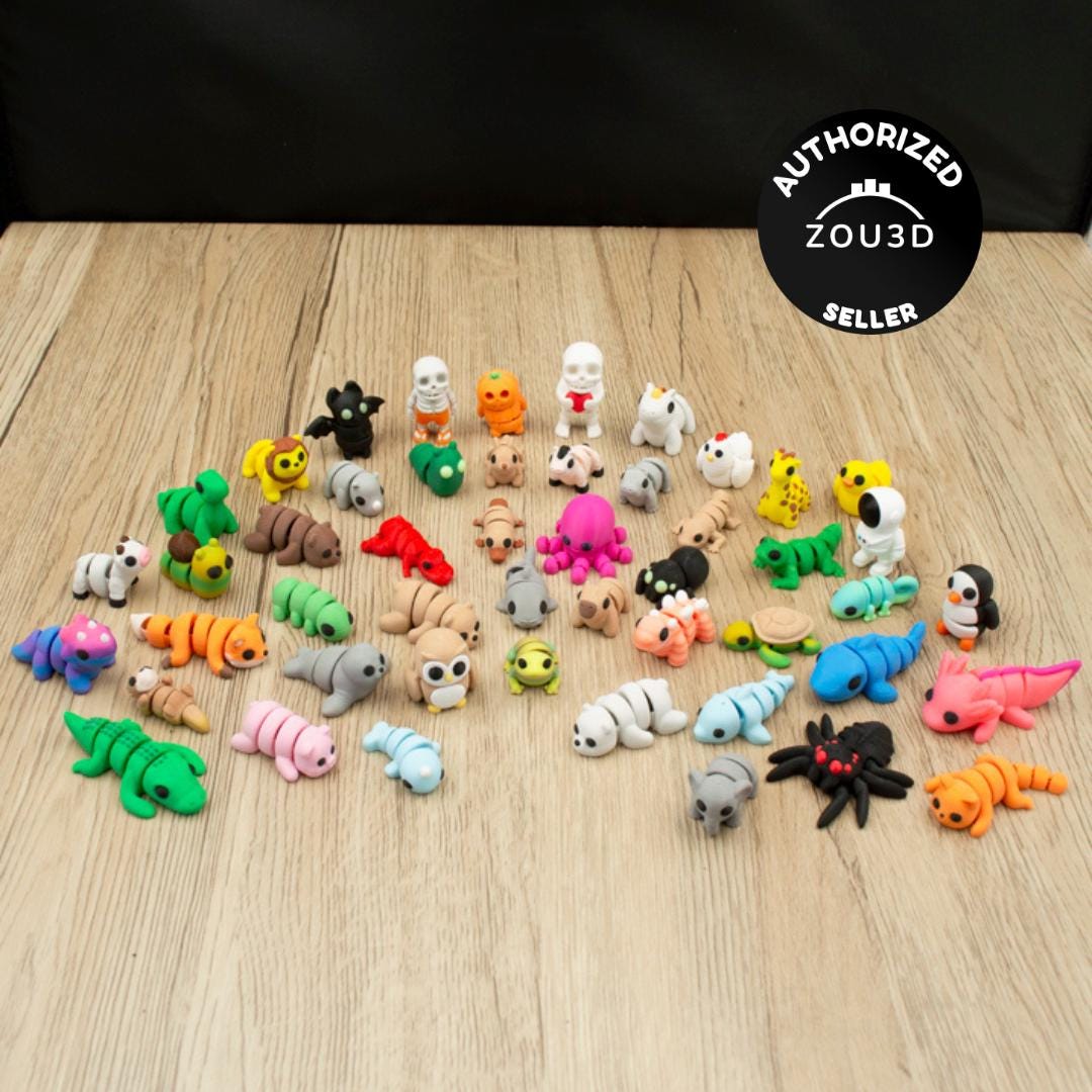 Micro Fidget Animals 3D Printed Articulated Models - Etsy