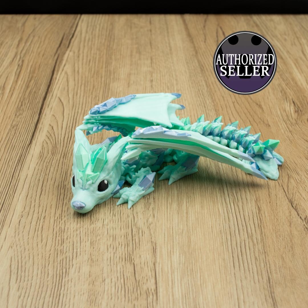 Baby Winged Wolf Ice Dragon 3D Printed Fantasy Style Dragon - Etsy