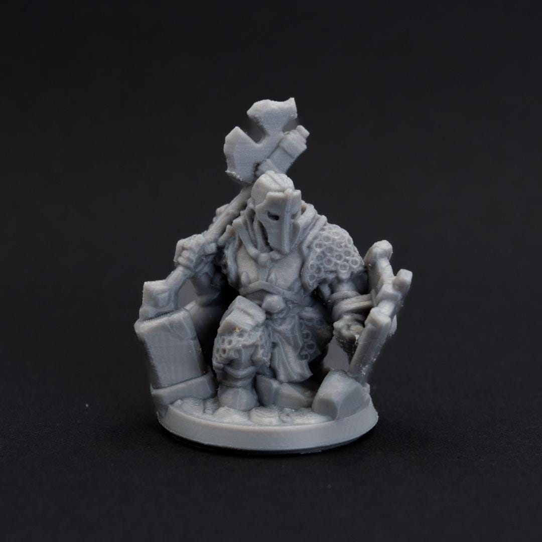 Dwarf Dark Knight Miniature | 3D Printed RPG Mini (25mm Base) - Etsy