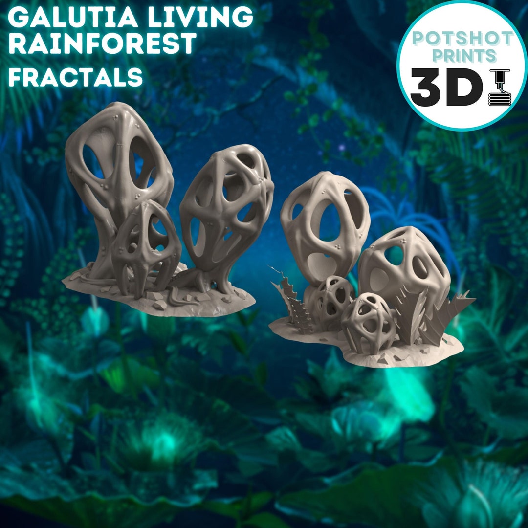Galutia Living Rainforest Fractals Scenery / Terrain FDM PLA 3D Printed ...