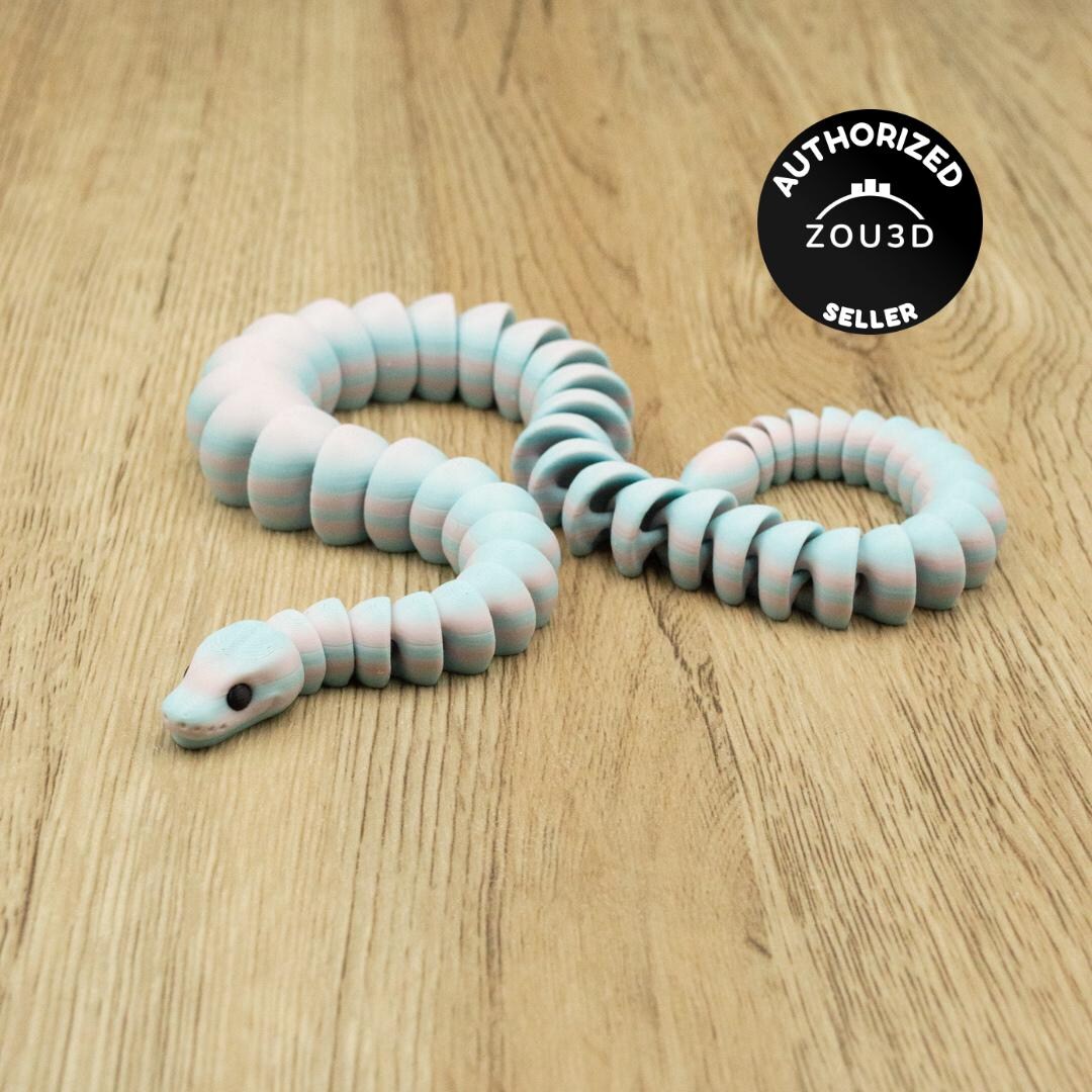 Ball Python Flexible Snake 3D Printed Articulating Model 3D Printed ...