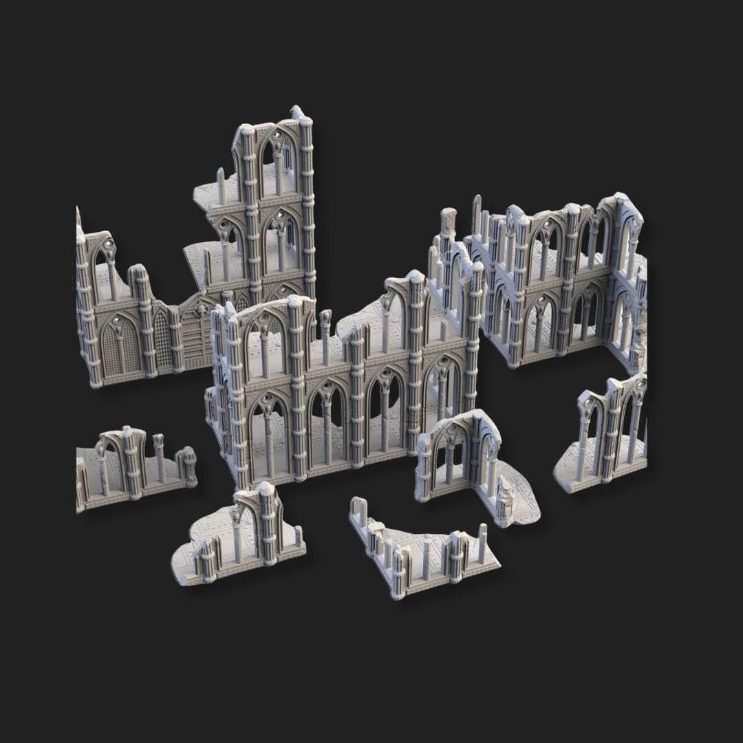 Gothic Ruins | Scenery / Terrain | 3D Printed | FDM PLA - Etsy