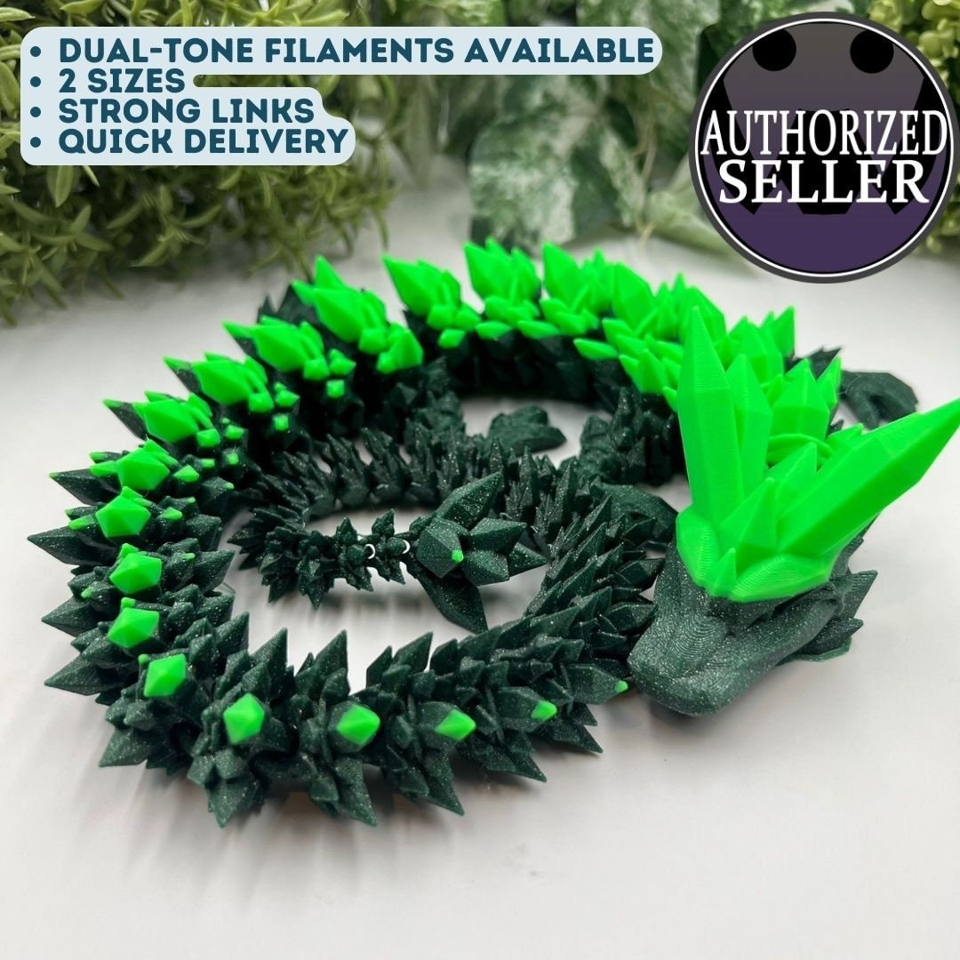 Dual Colour Crystal Dragon Layer Finish 3D Printed Dual - Etsy