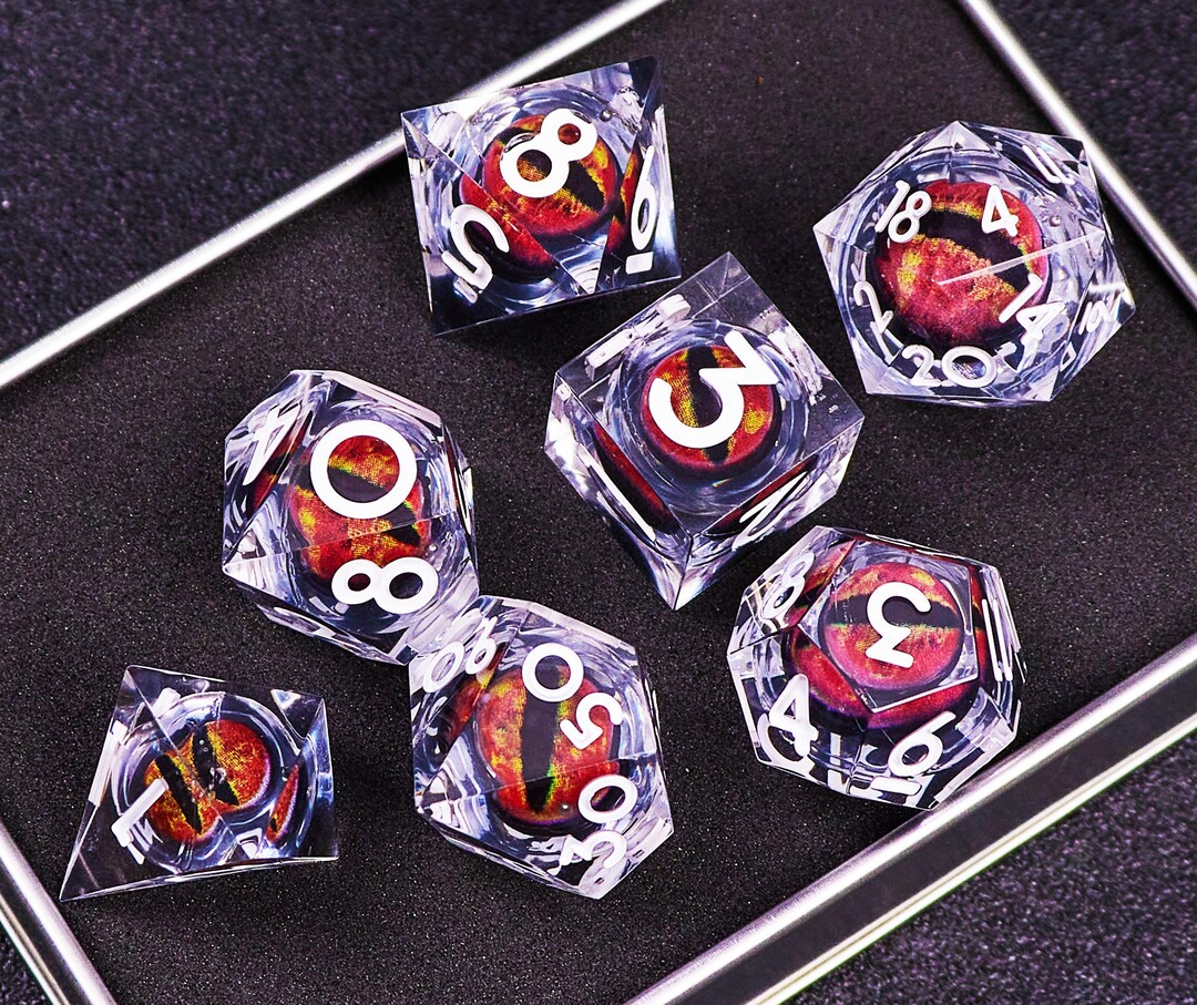 Beholder's Eye Dnd Dice Set , Liquid Core Dice Set for D&d Gifts ...