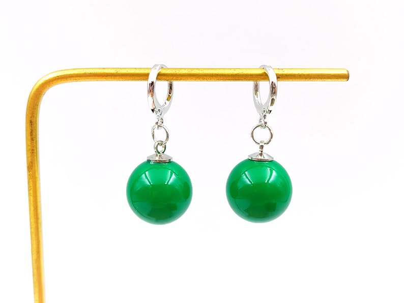 Potara Hoop Earrings Dark Green Earrings Inspired by Dragon Ball Goku ...