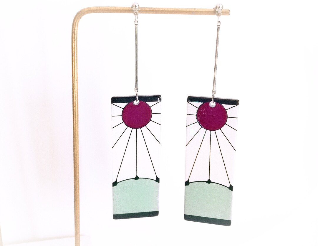 Japanese Animation Earrings for Manga Costume Cosplay Hanafuda Cassette ...