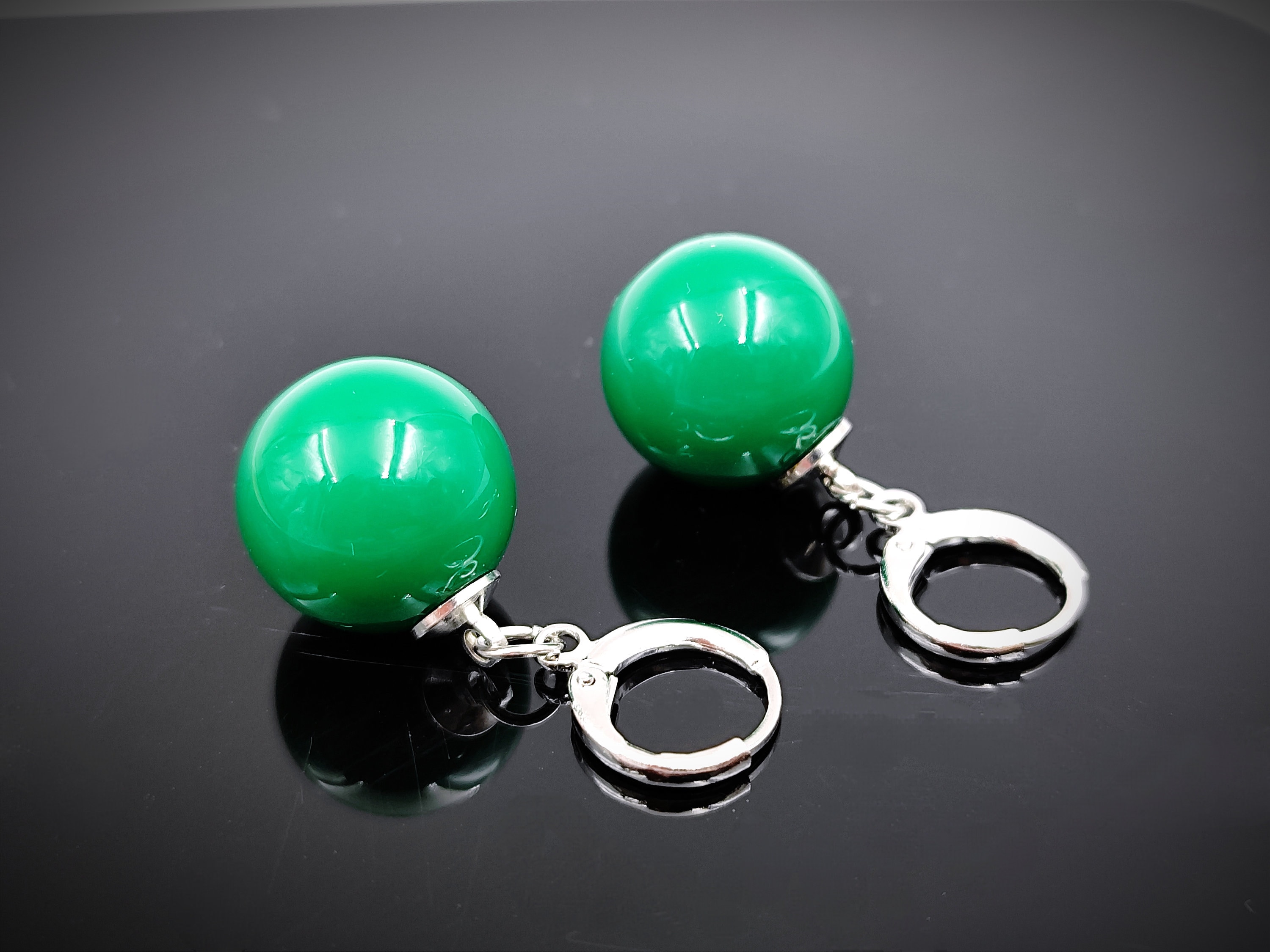 Potara Ear Hoops Dark Green Earrings Inspired by Dragon Ball - Etsy