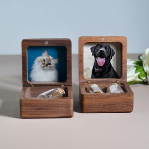 Custom Wooden Pet Fur Keepsake Box: Engraved Pet Memorial Gift - Etsy
