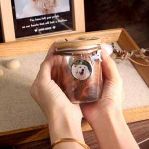 Personalized Pet Fur Memorial Vial: Dog Cat Hair Keepsake With Photo - Etsy
