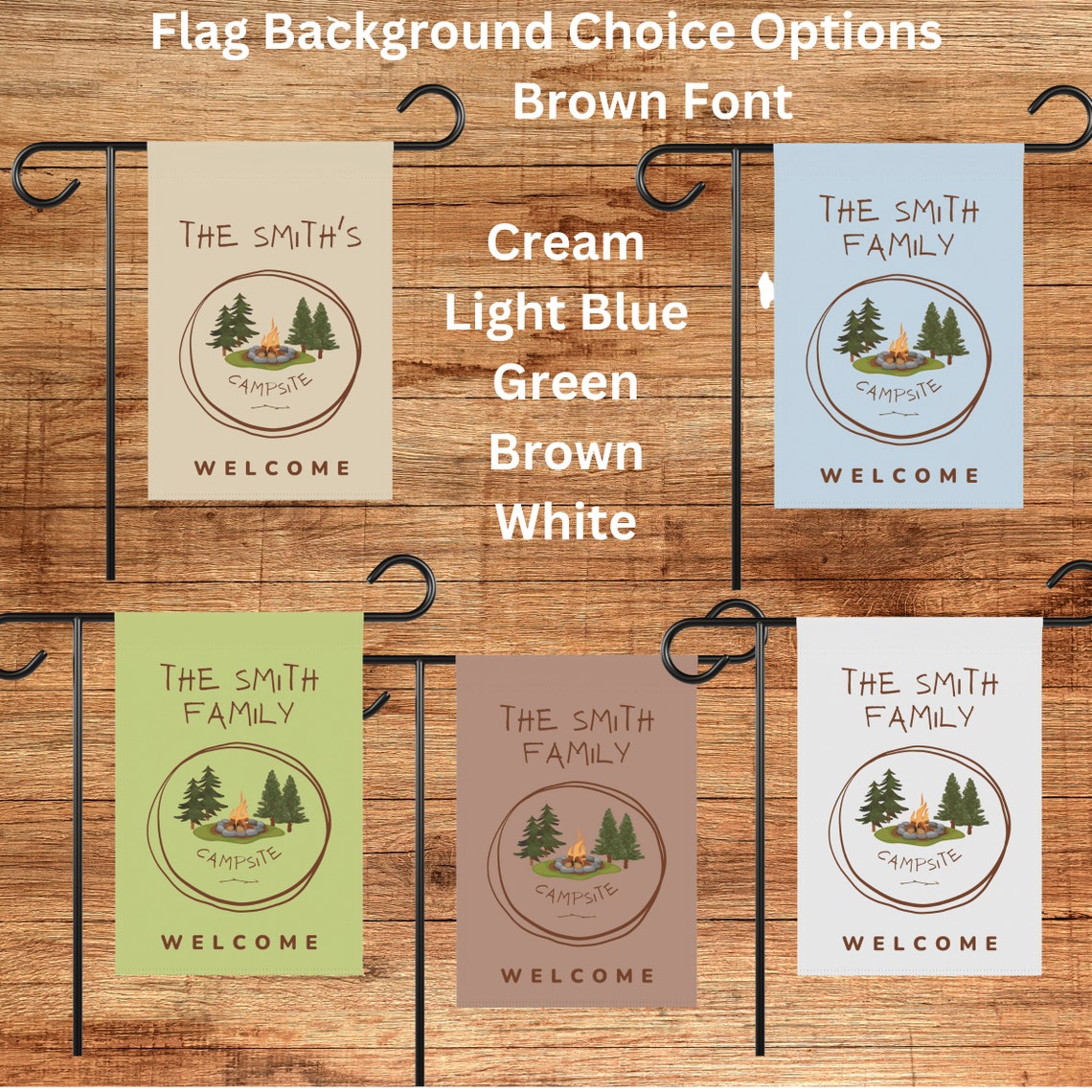 Camping Flags Personalized, Camping Flags for Couples, Custom Camping ...