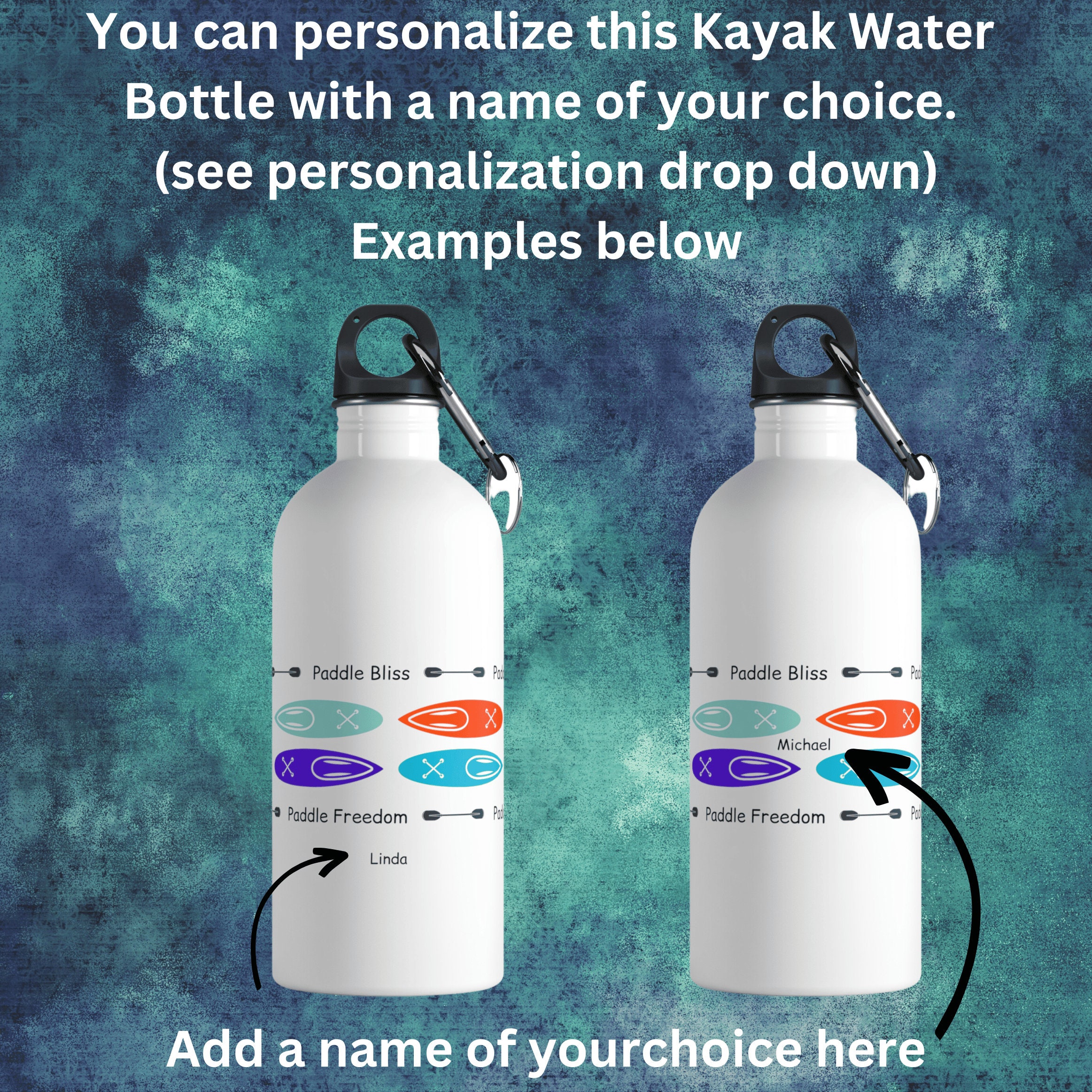 Kayak Gifts for Her & Him Personalized Water Bottle Kayak - Etsy