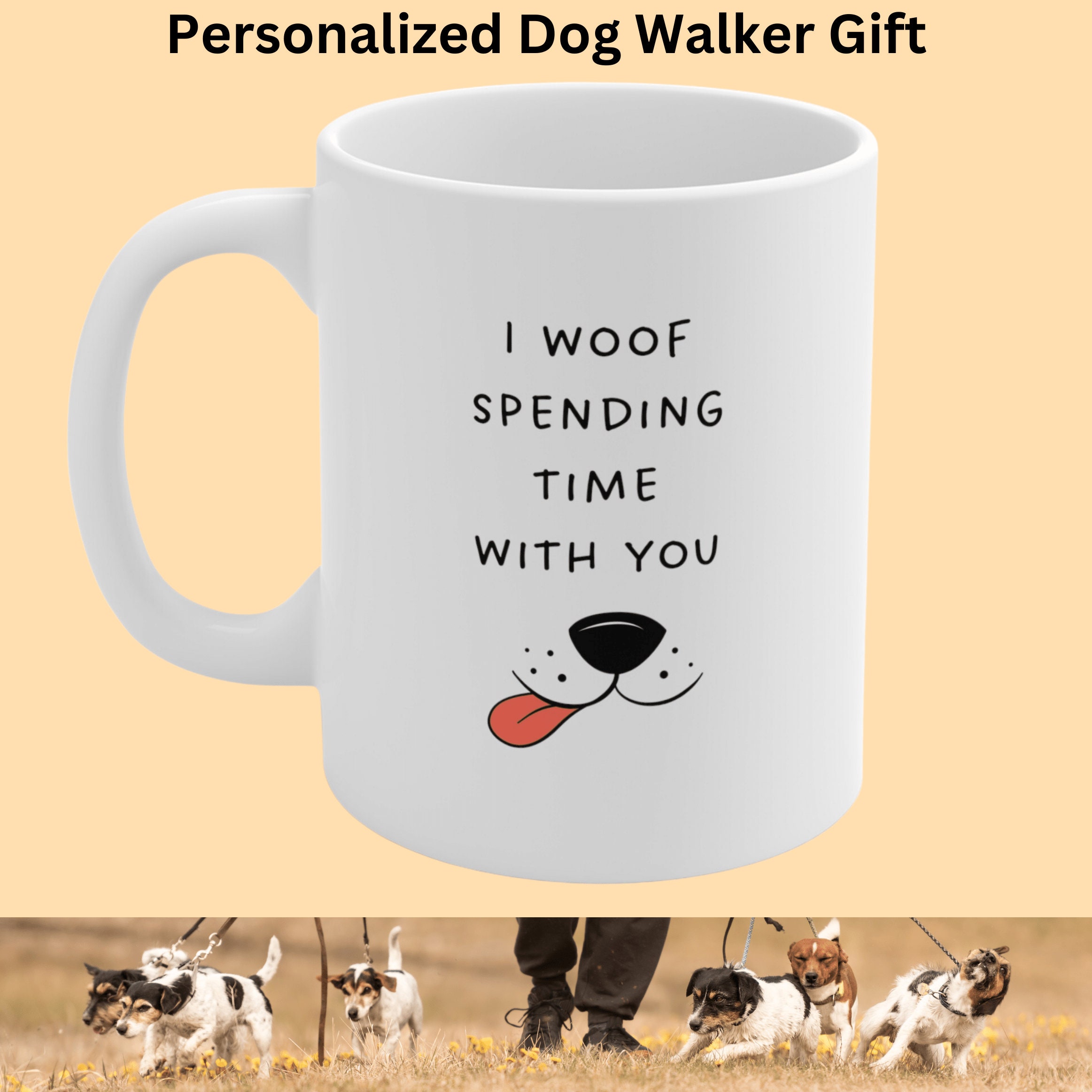 Personalized Gifts for Dog Walkers, Funny Dog Walker Coffee Mug 11oz ...