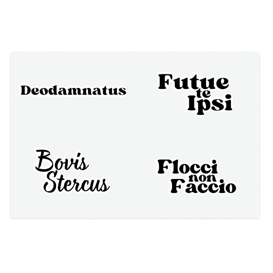 Latin Stickers, Funny Sticker Sheets, Latin Phrase, Latin Quotes, Gift ...