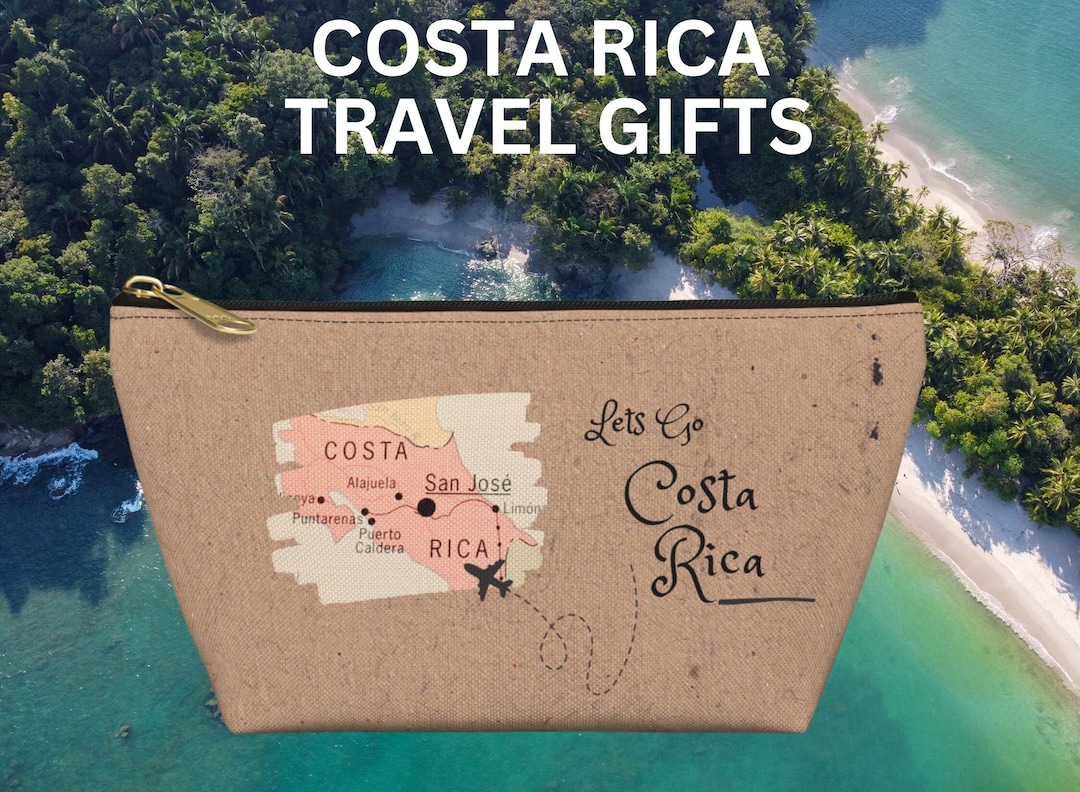 Costa Rica Travel Gifts, Personalized Accessory Pouch, Essential Travel ...