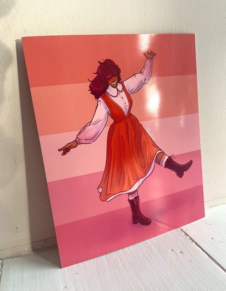 Lesbian Flag Poster Digital Art Print Wall Art lgbt - Etsy