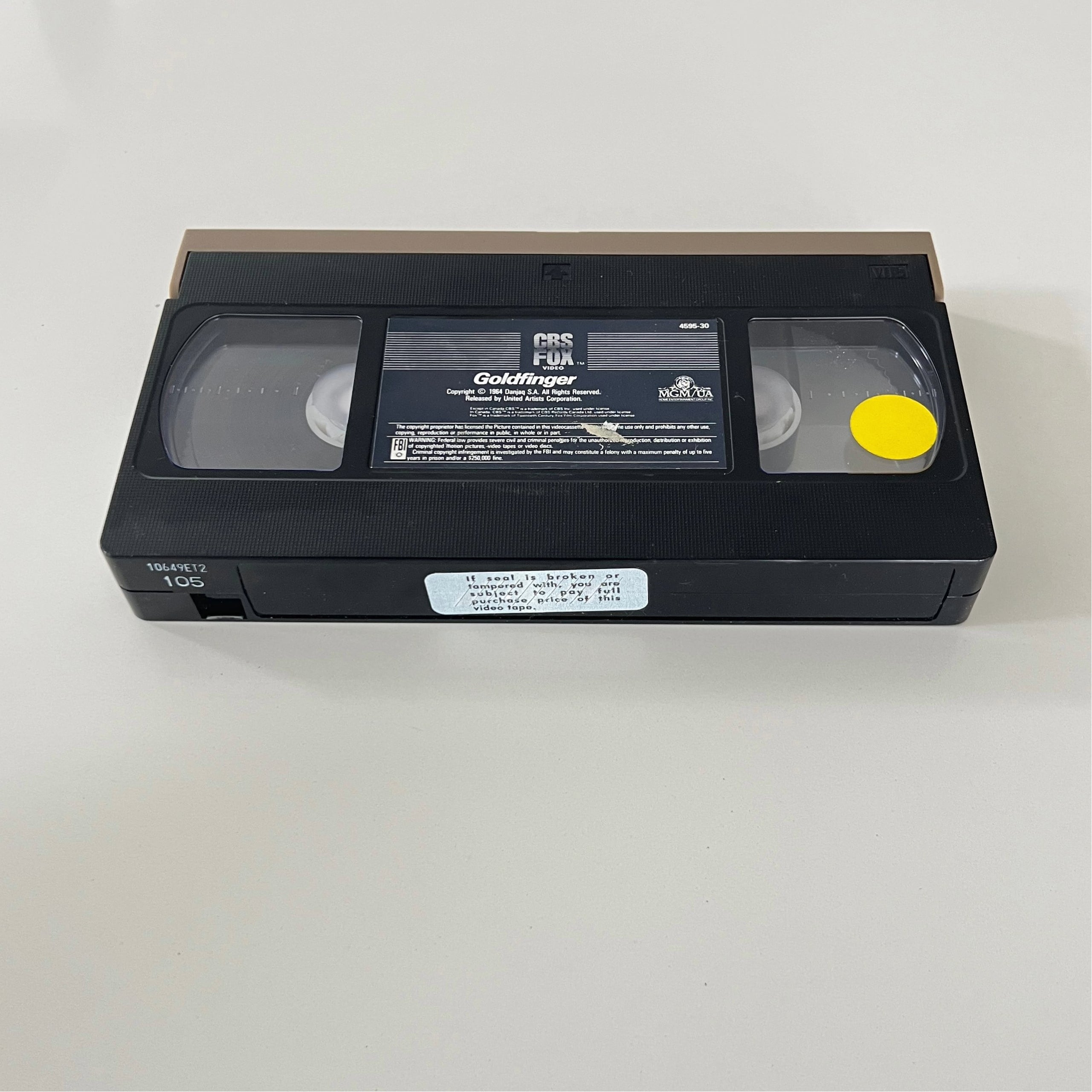 Vintage 1983 James Bond Goldfinger Side Draw VHS - Etsy