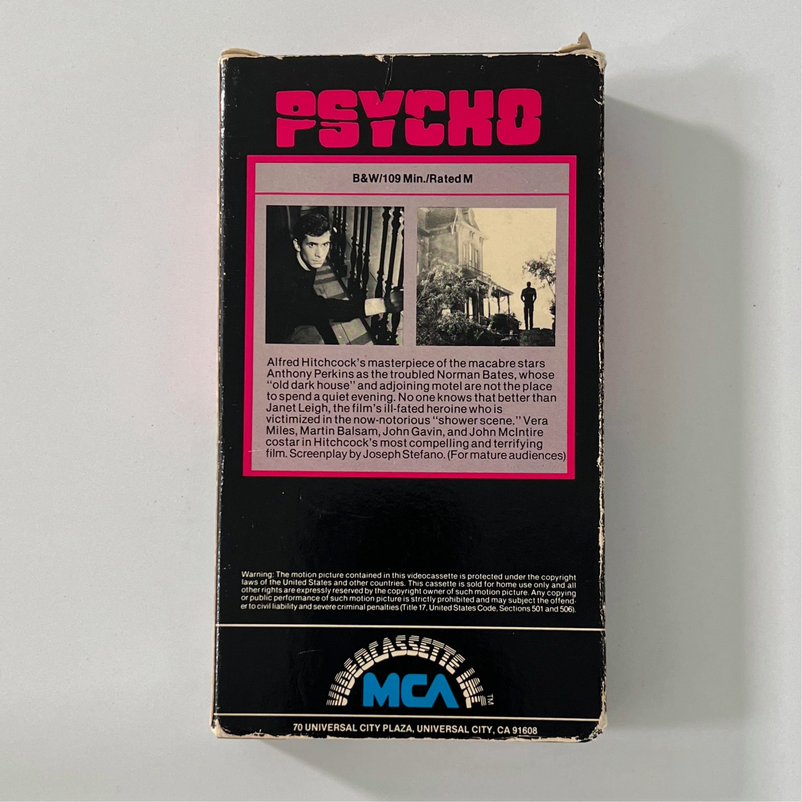 Rare Vintage Original First Release 1980 MCA Psycho VHS - Etsy
