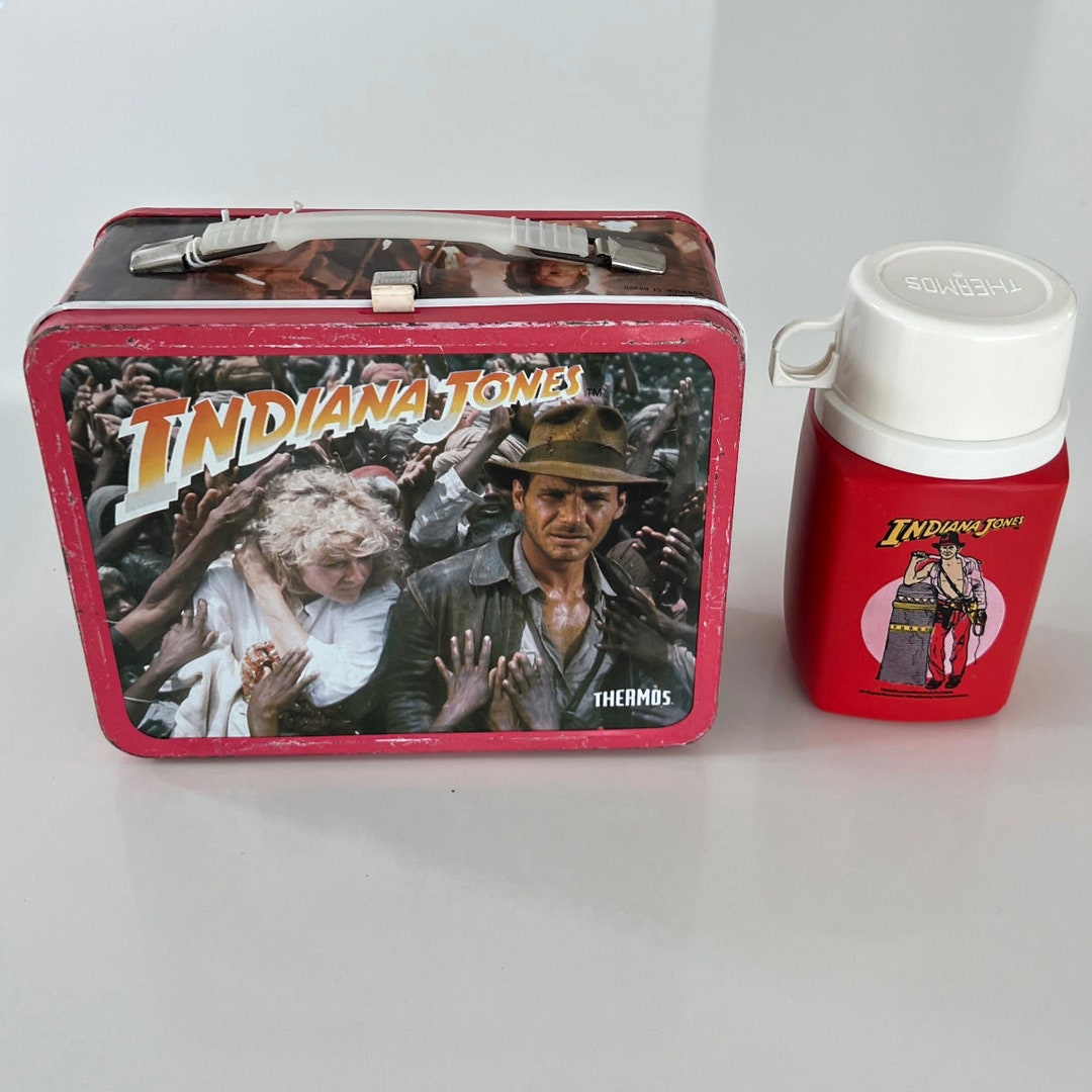 Vintage 1984 Indiana Jones Lunchbox With Thermos - Etsy