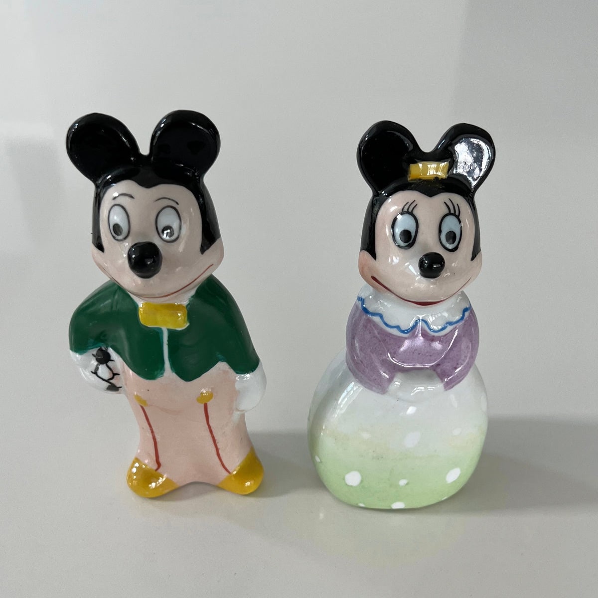 Rare VTG 2 Piece 1930-1950s Mickey With Soccer Ball and Minnie Ceramic ...