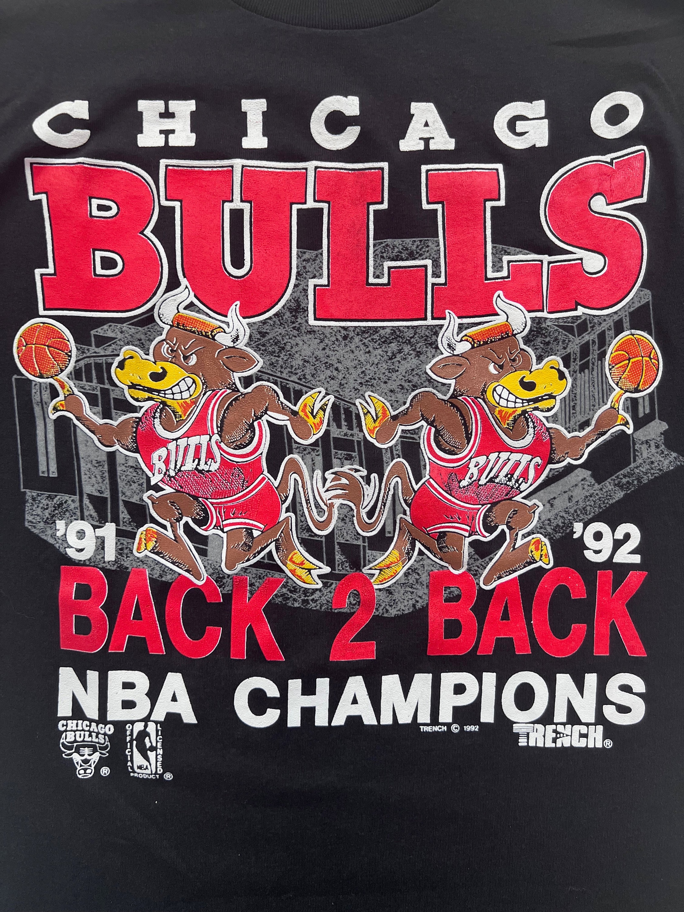 Vintage Chicago Bulls Shirt "1992 NBA Chicago Bulls Back 2 Back ...