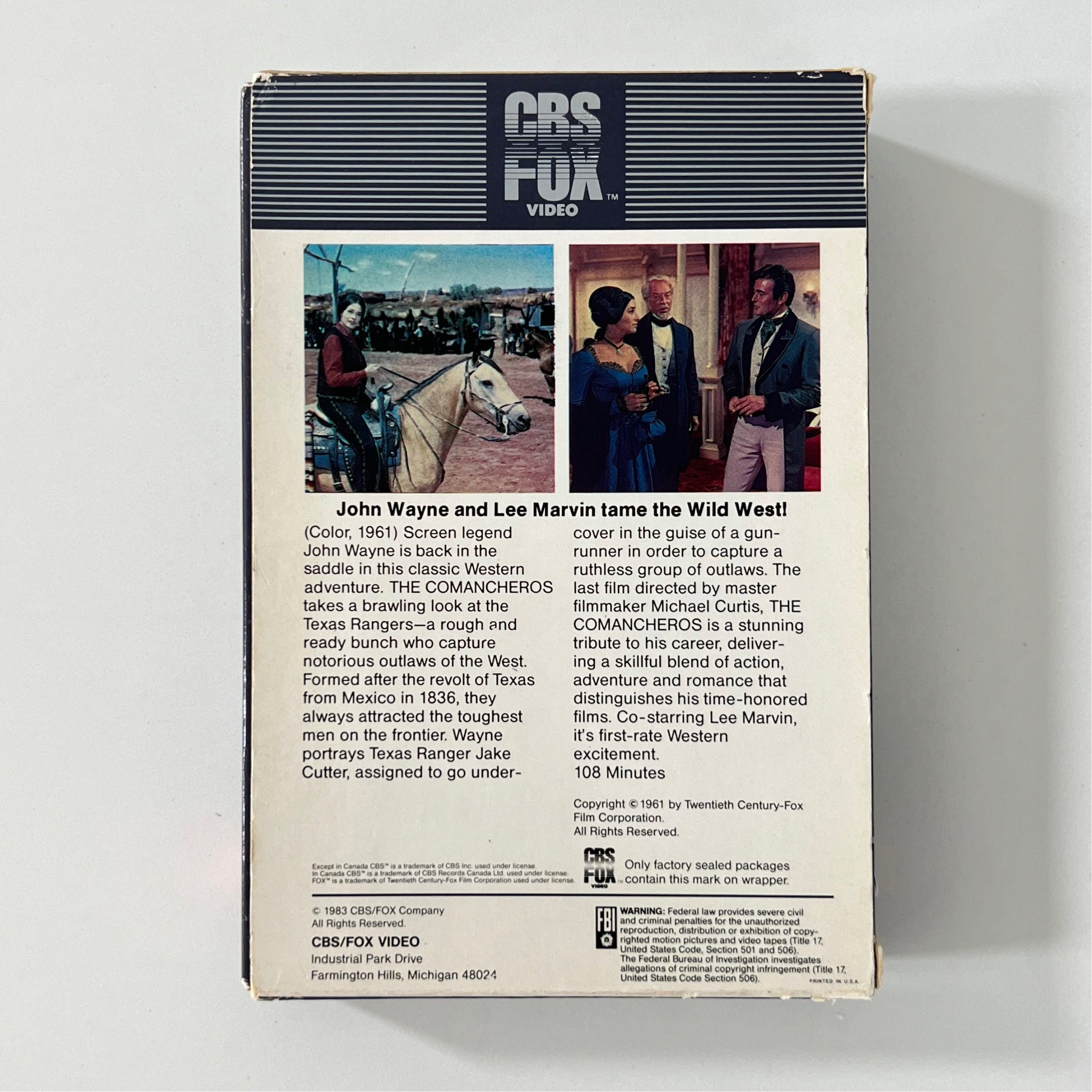 Rare Vintage John Wayne 1983 the Comancheros First Print Side Drawer ...